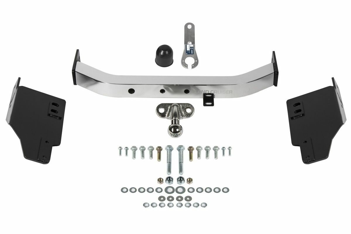 Фаркоп с элект. Smart, для Toyota Land Cruiser Prado 120, 150 (кроме Black Onyx) 2009-2020, 2020-н. в, с нерж. накладкой, F.5714.002, Berg (паспорт, сертификат)