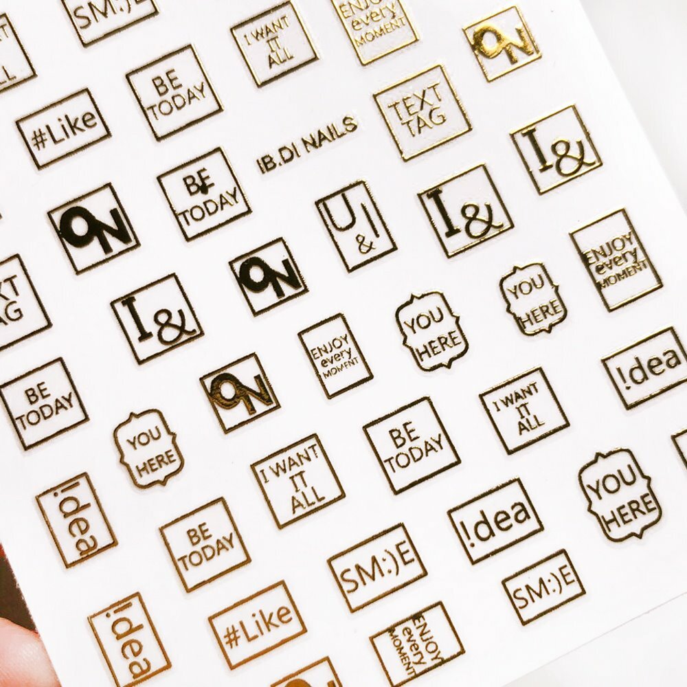 Наклейки металлизированные 3D ibdi ON IDEA, золото