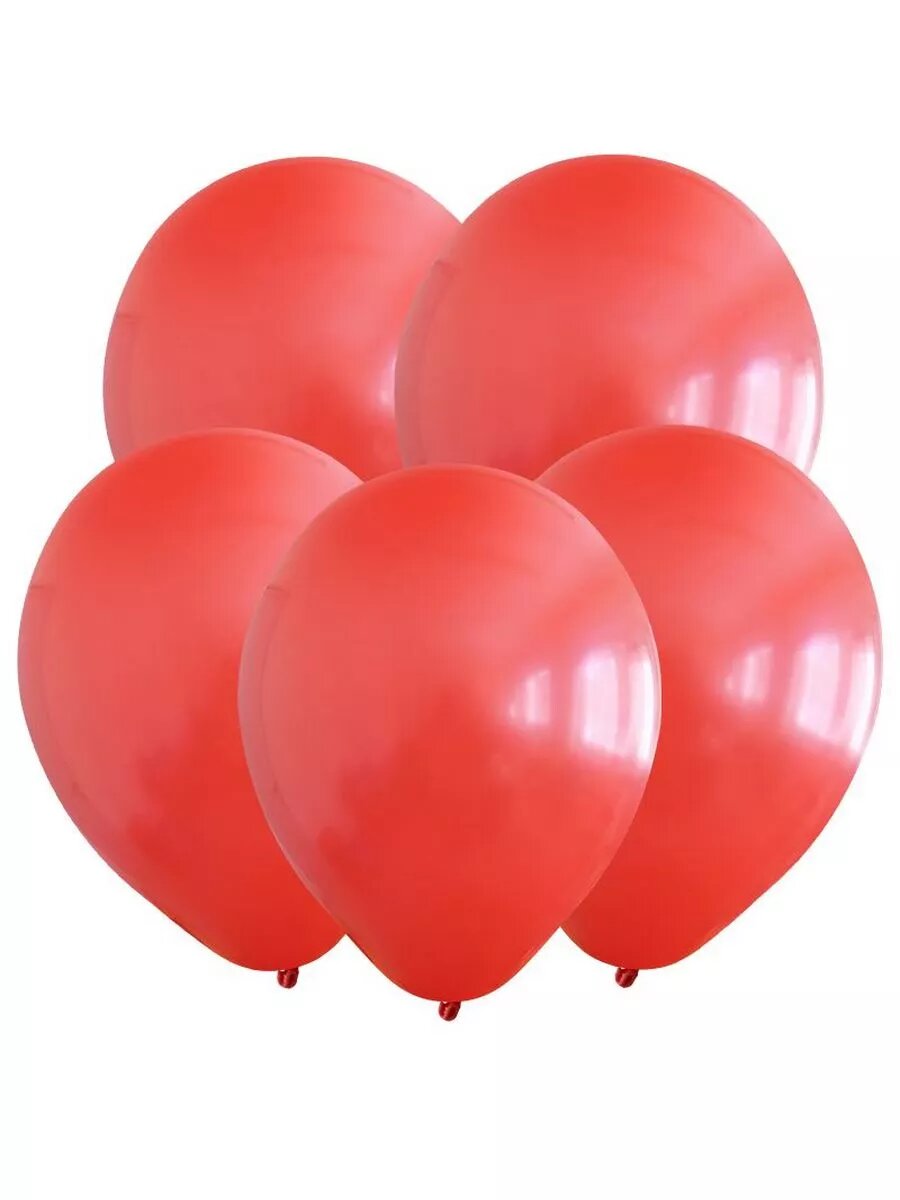 Красный, Пастель / Red, латексный шар (12"/30 см ) 100 шт. / Веселуха, Турция