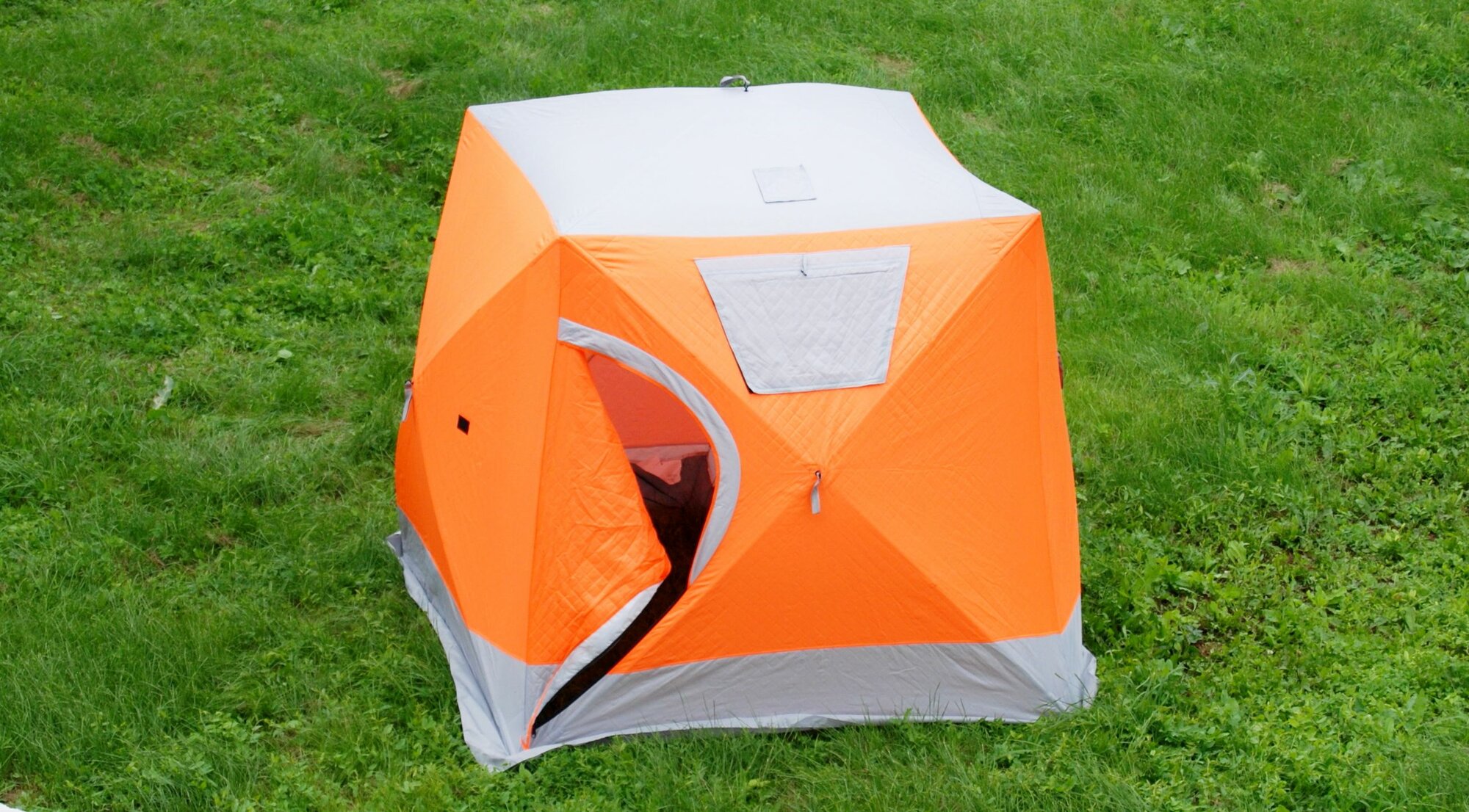 Трехслойная зимняя палатка-куб с тёплым полом,200х200 см