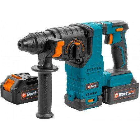 Перфоратор Bort BHD-21Li-BL 93413410 (с 2-мя АКБ, кейс), 800 Вт, 4700 ударов/мин, энергия удара 3 Дж