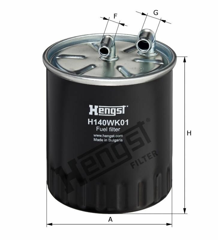 Фильтр топливный Hengst H140WK01 (WK 820/1) Chrysler 300C; Mercedes C, E, S
