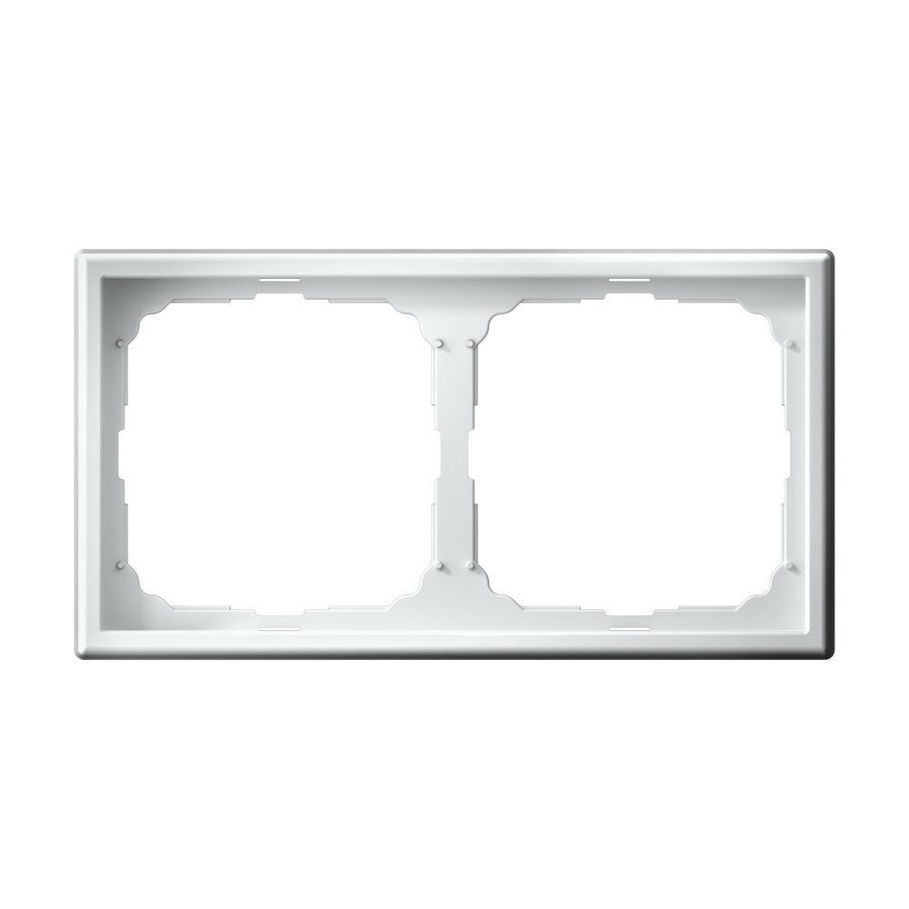 Рамка для розеток и выключателей двухпостовая (Белый), Systeme Electric ArtGallery