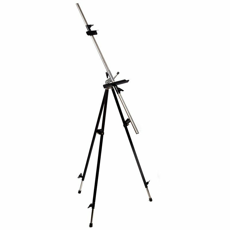 Мольберт для рисования "Тренога" металлический , холст до 137 см, угол наклона регулируется.