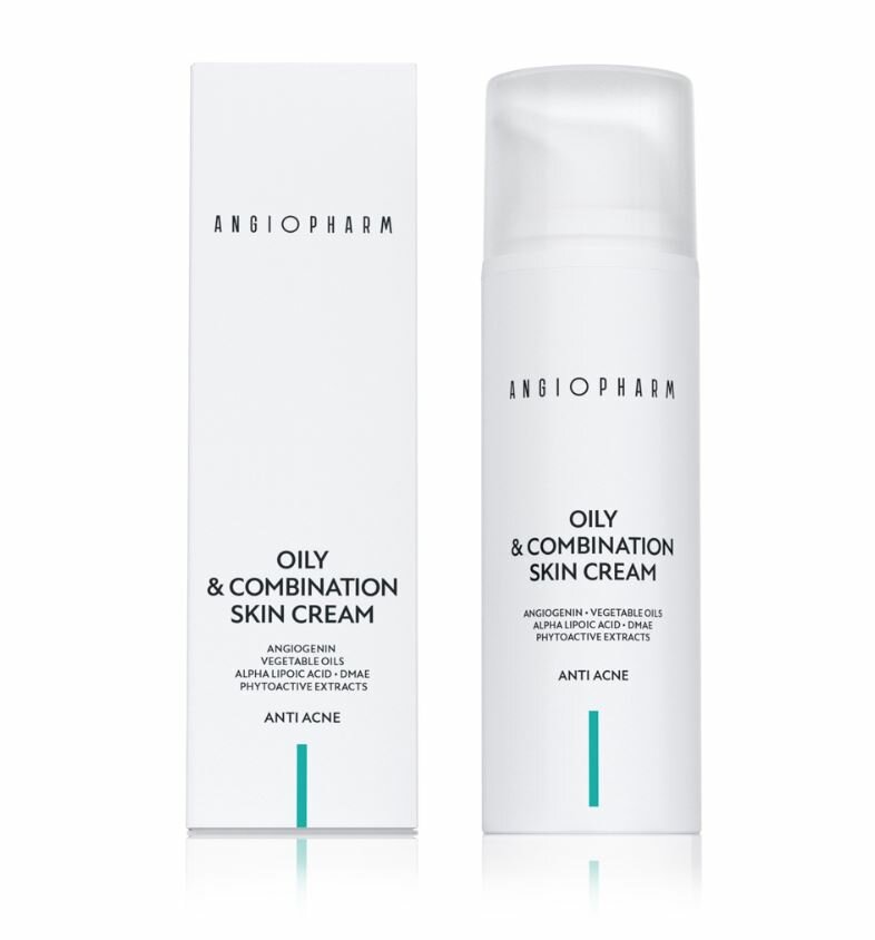 Крем для жирной и комбинированной кожи, 50 мл ANGIOPHARM