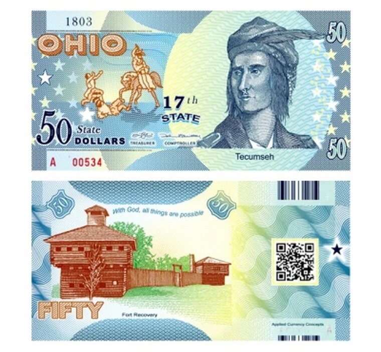 50 долларов 2016 Ohio, США, фэнтези, сувенирная копия, банкноты и купюры редкие коллекционные