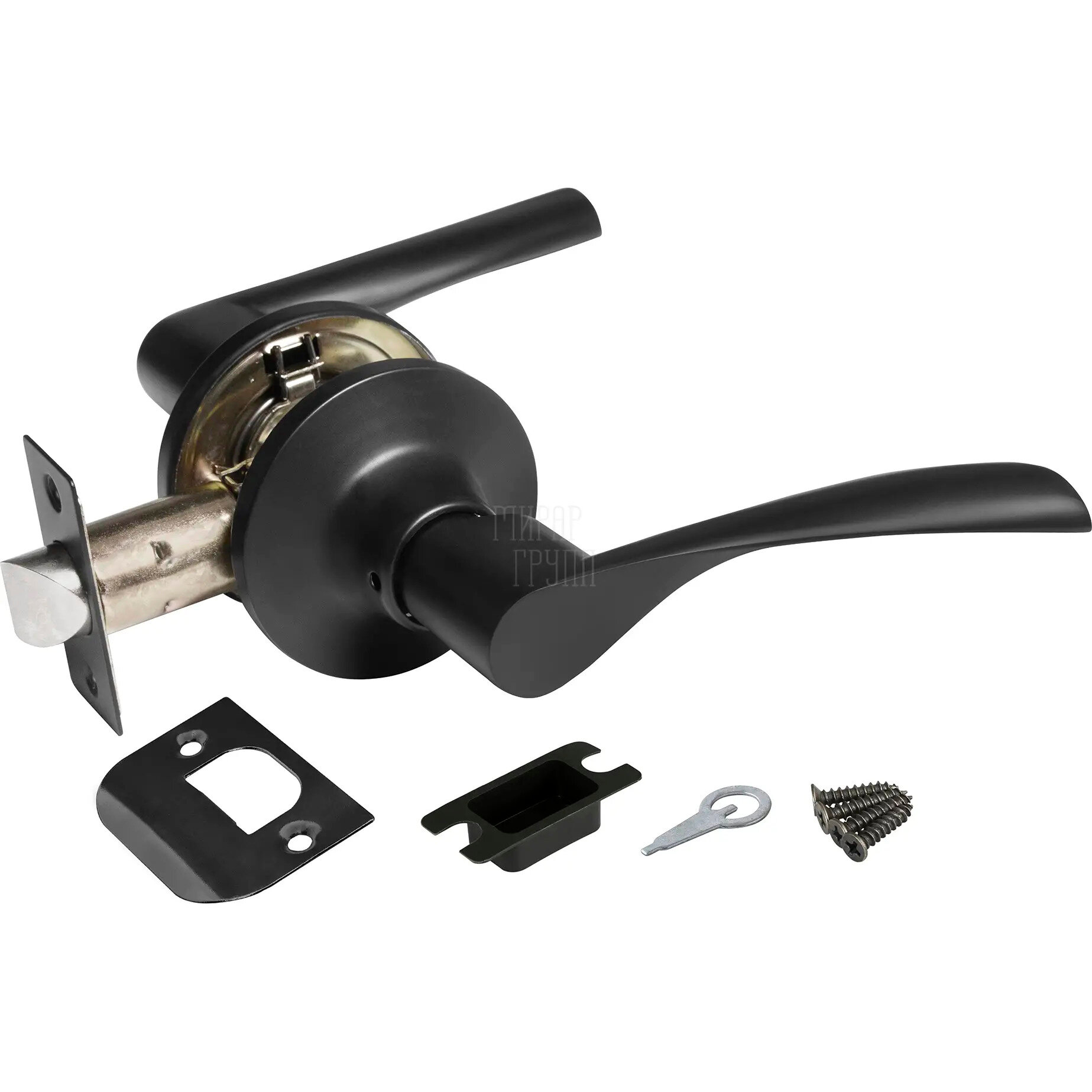 Ручка Ajax (Аякс) защелка DK610 PS (без фик.) черный