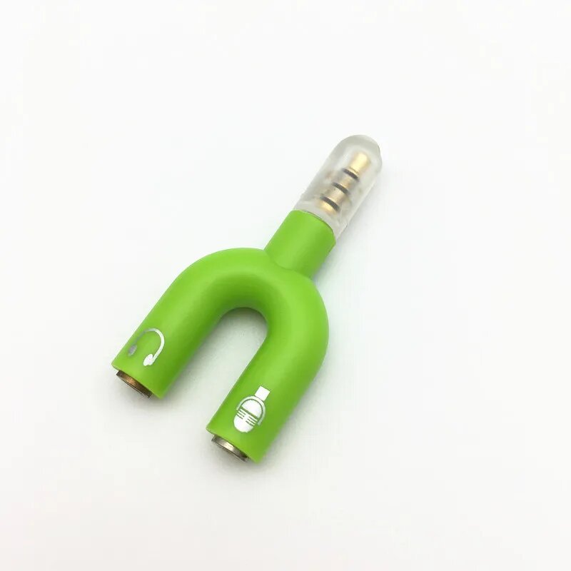 3,5 мм переходник для микрофона Аудио Адаптер сплиттер звуковой стерео аудио разъем внешний для двухсторонней U гарнитуры динамиков