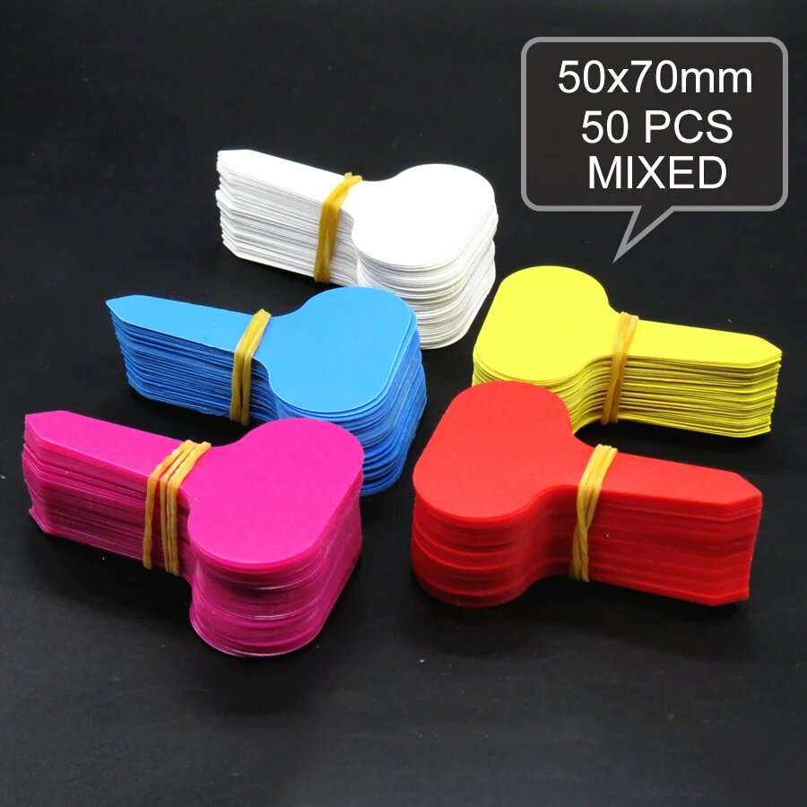 50 шт. ПВХ маркеры для растений Розовый, mixed-T1