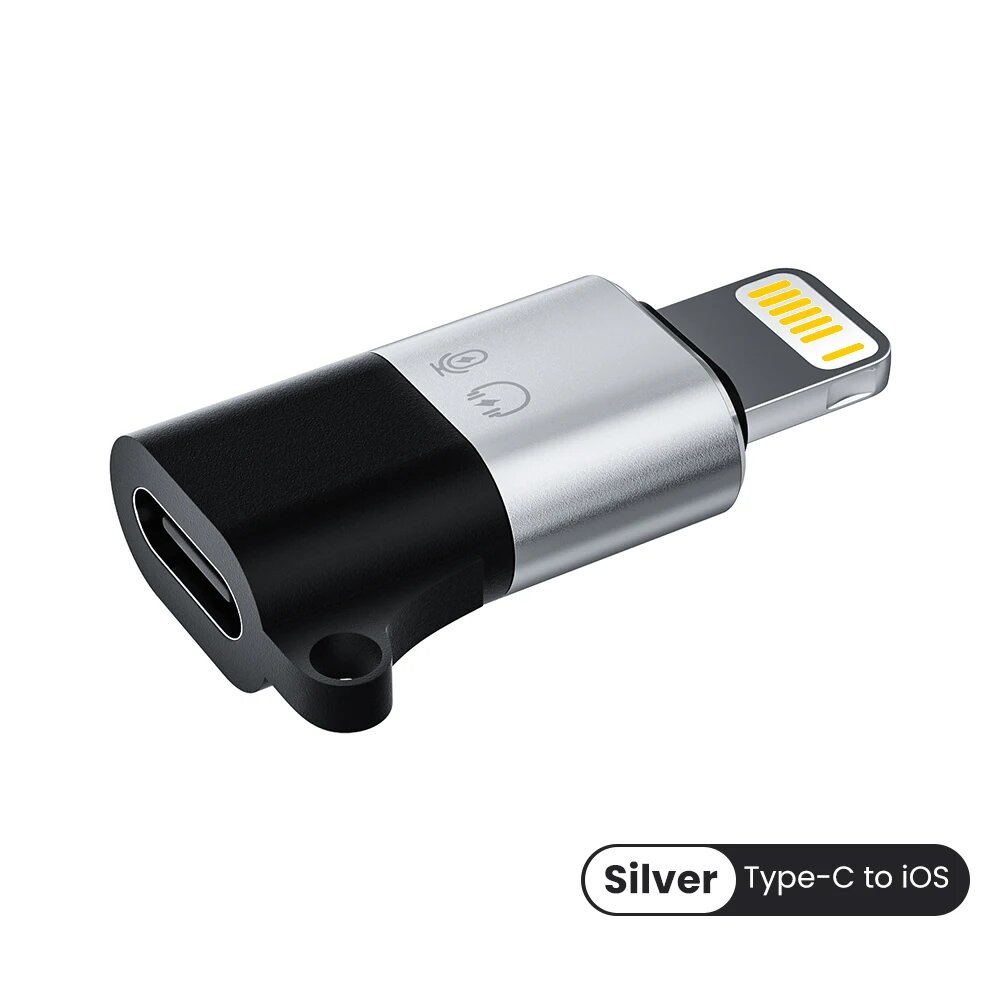 Переходник Olaf OTG типа c на Lightning для iphone Lightning «папа» на USB C «мама» типа c Sliver