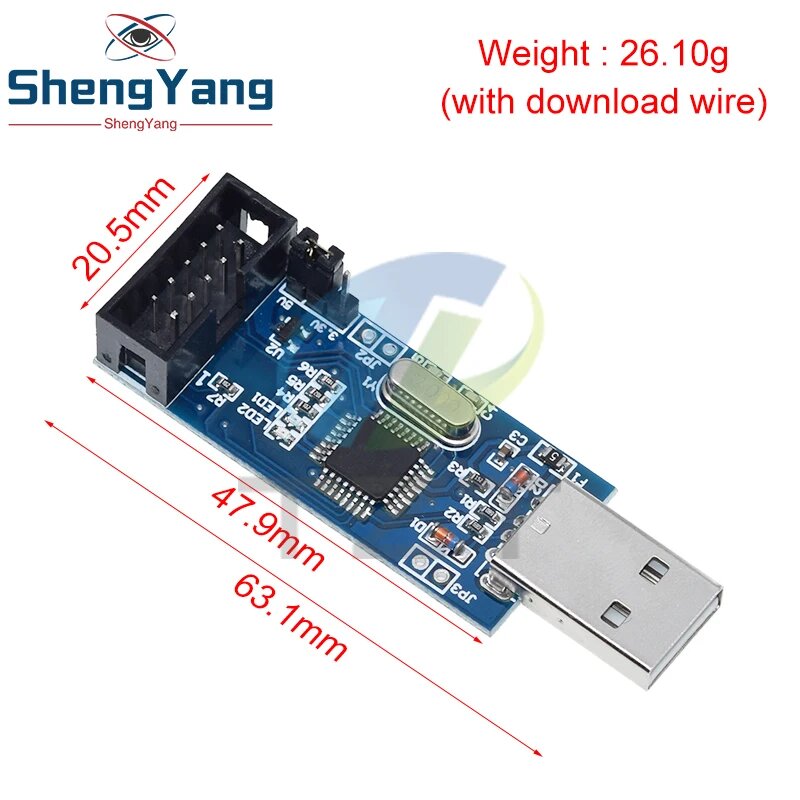 TZT AVR Programmer USB ATMEGA8 1PACK, AVR Programmer — фото 1