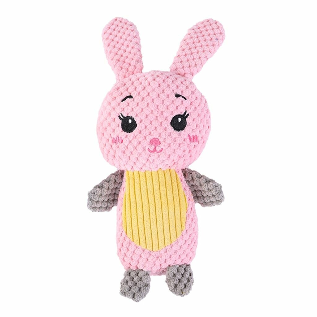 Жевательная игрушка для собак в форме кролика перетягивания каната средних и маленьких жевательных животных с пищалкой