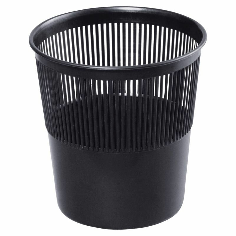 Корзина для бумаг BRAUBERG сетчатая, 9л, черная