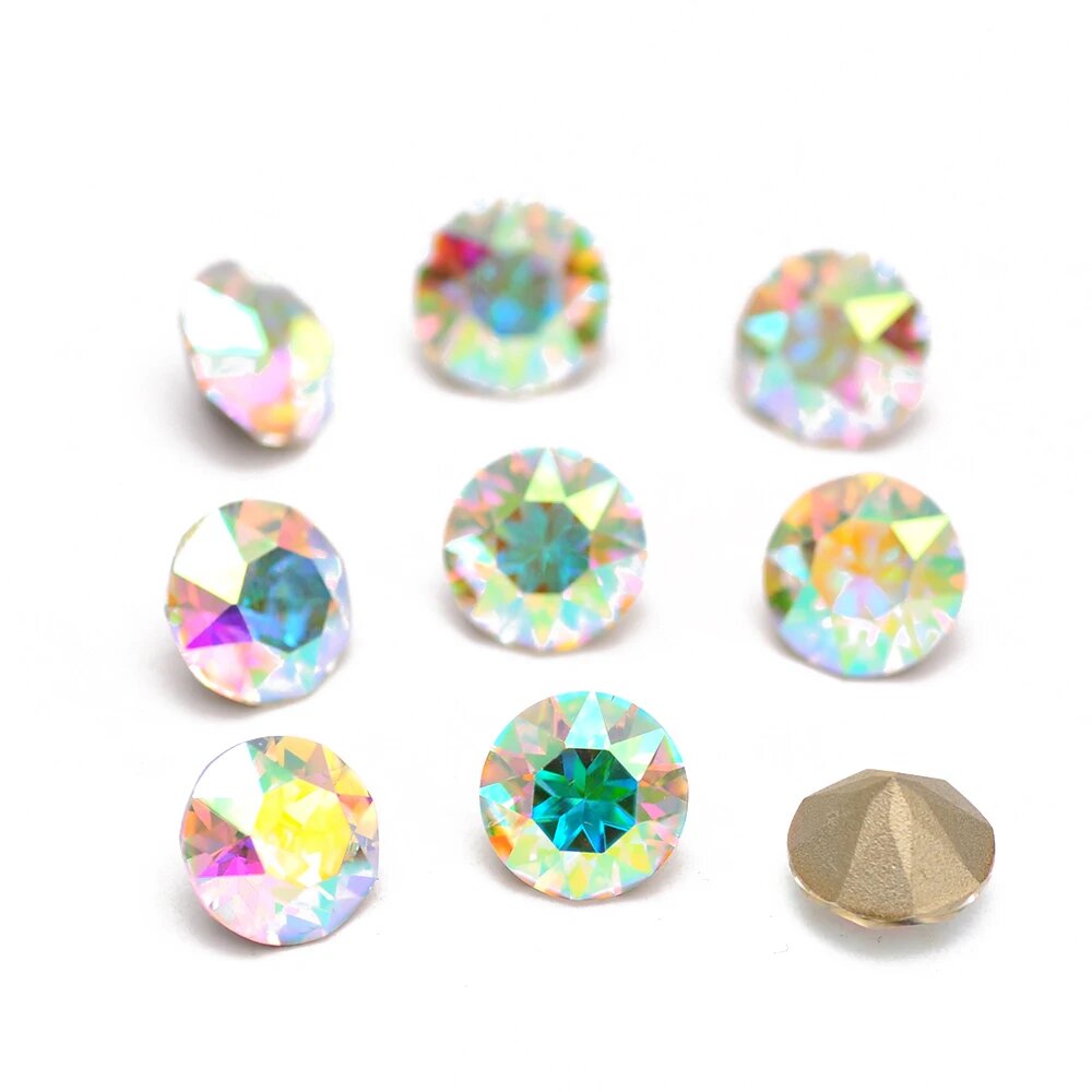 Стразы стекло Xirius 10mm Crystal AB, 10 шт.