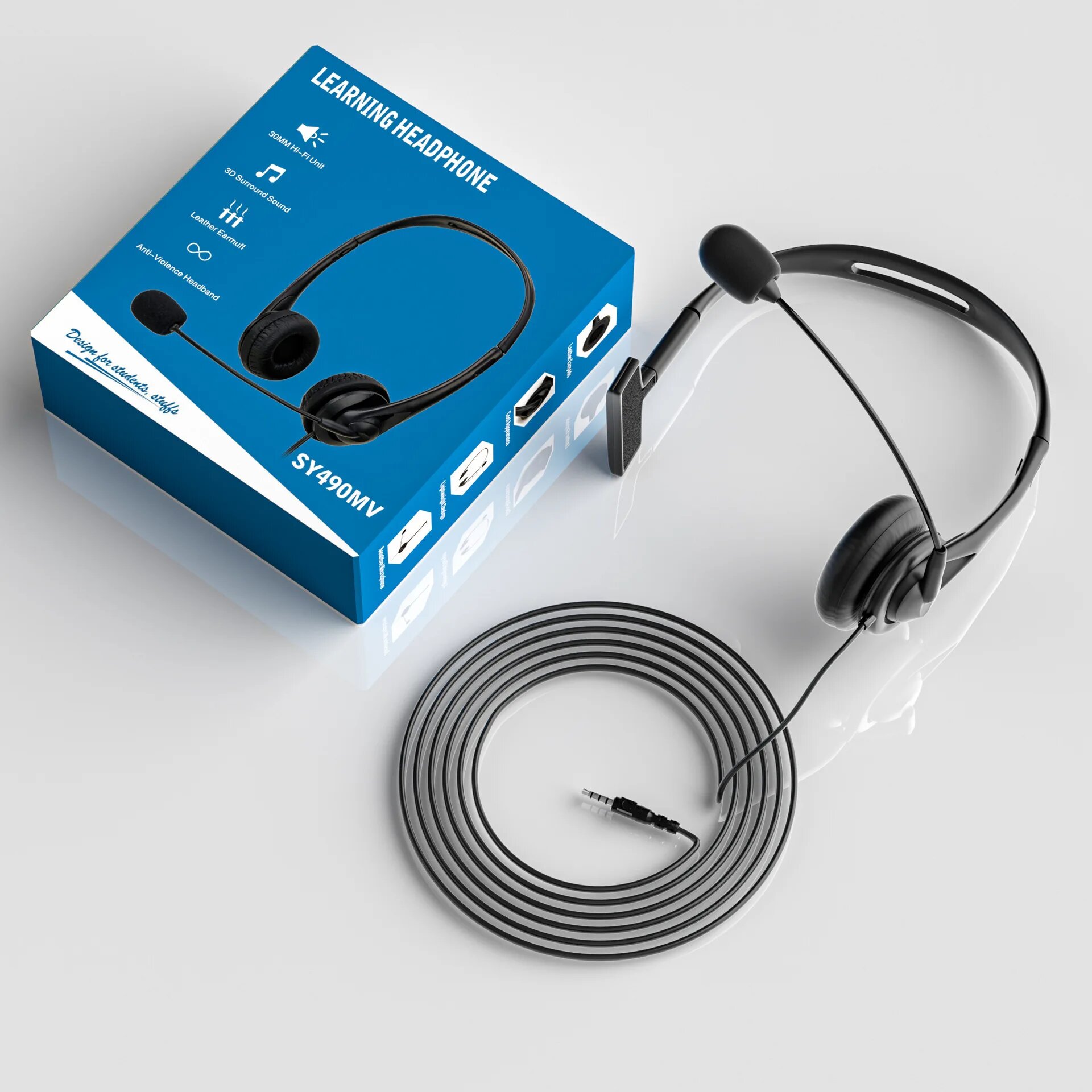 USB проводная гарнитура для колл-центра 3.5mm