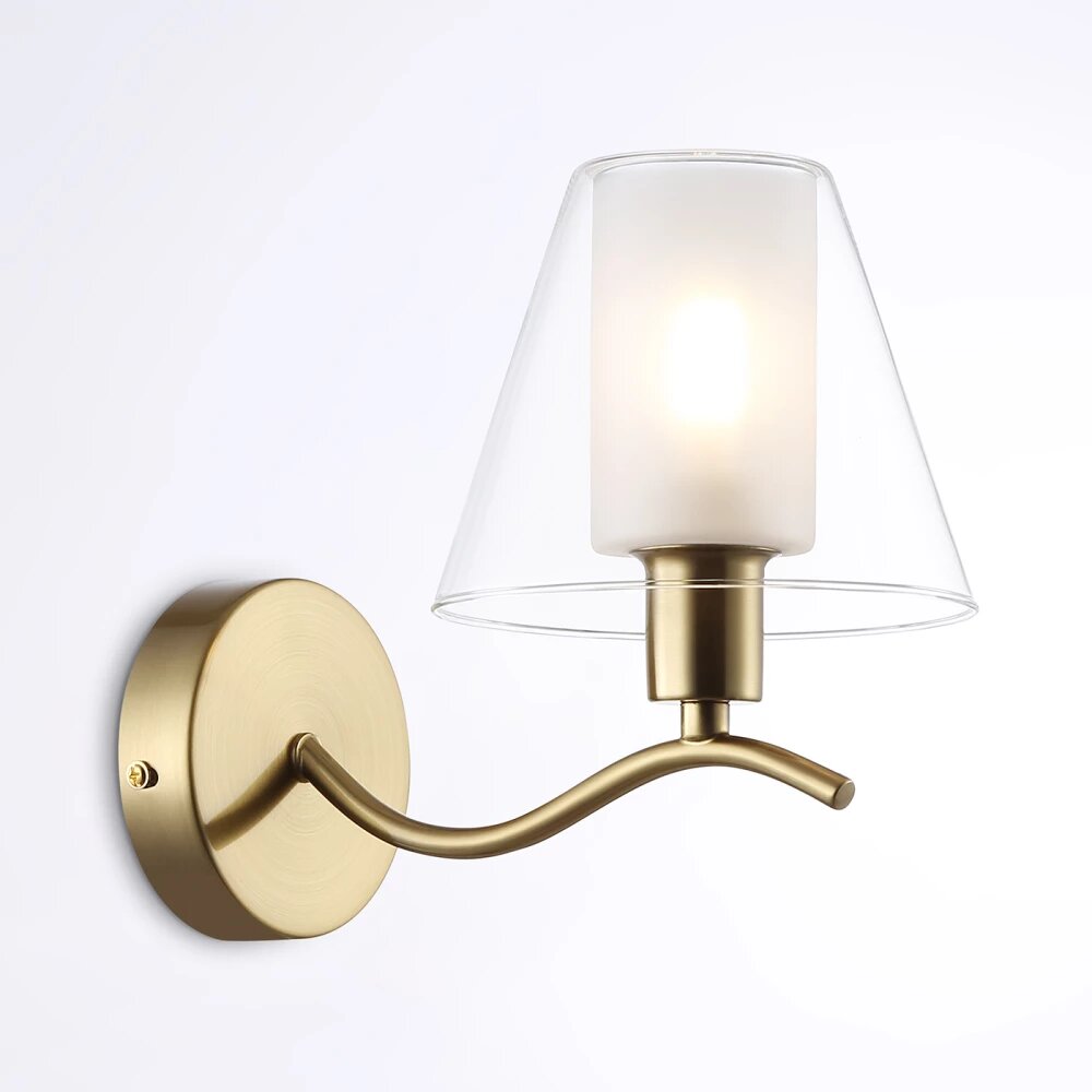 Настенный светильник LH57095 BS/FR латунь/белый матовый E14 max 40W 230*140*200