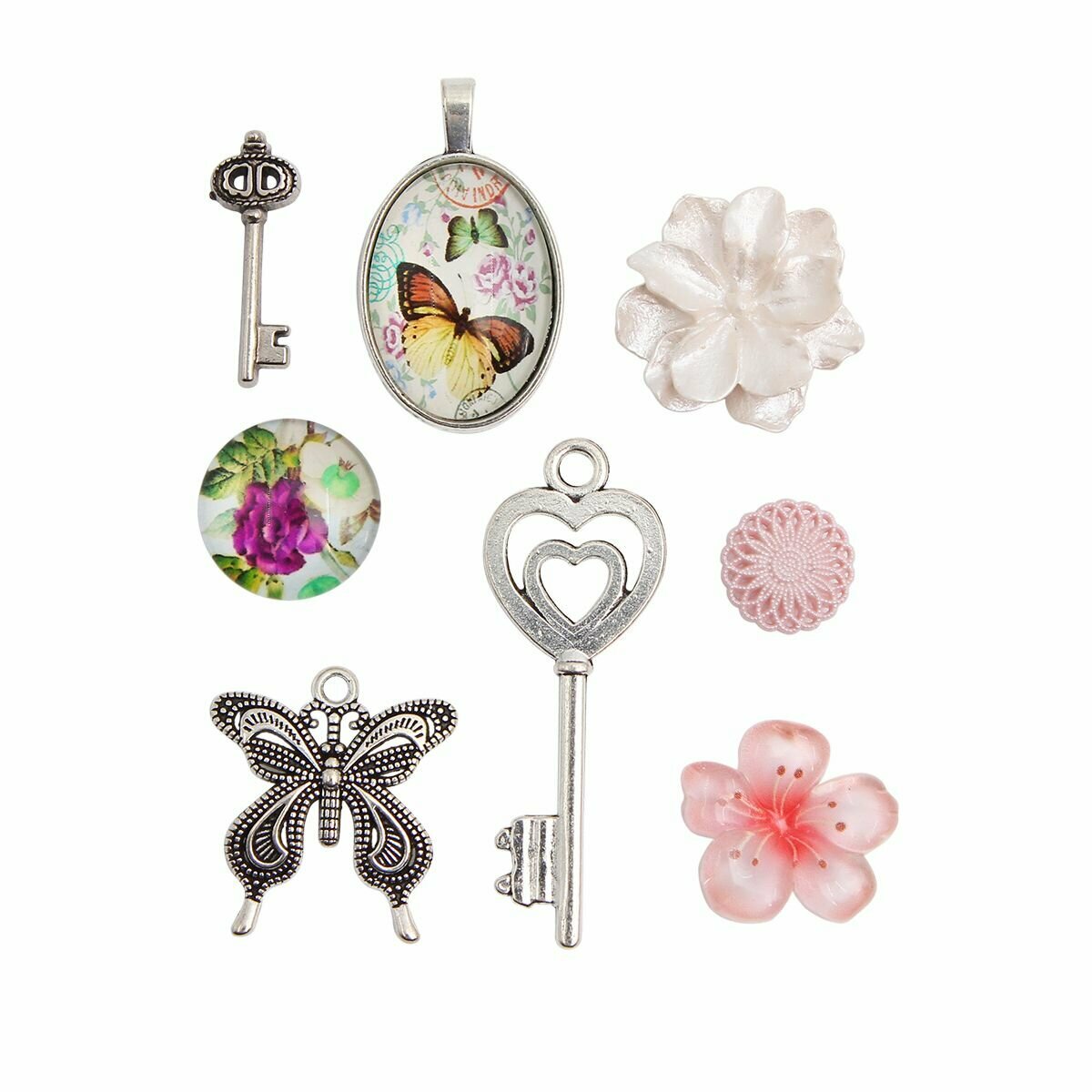 Пуговицы-фигурки 'Винтажная мода' пластик, 12шт/упак, Dress It Up