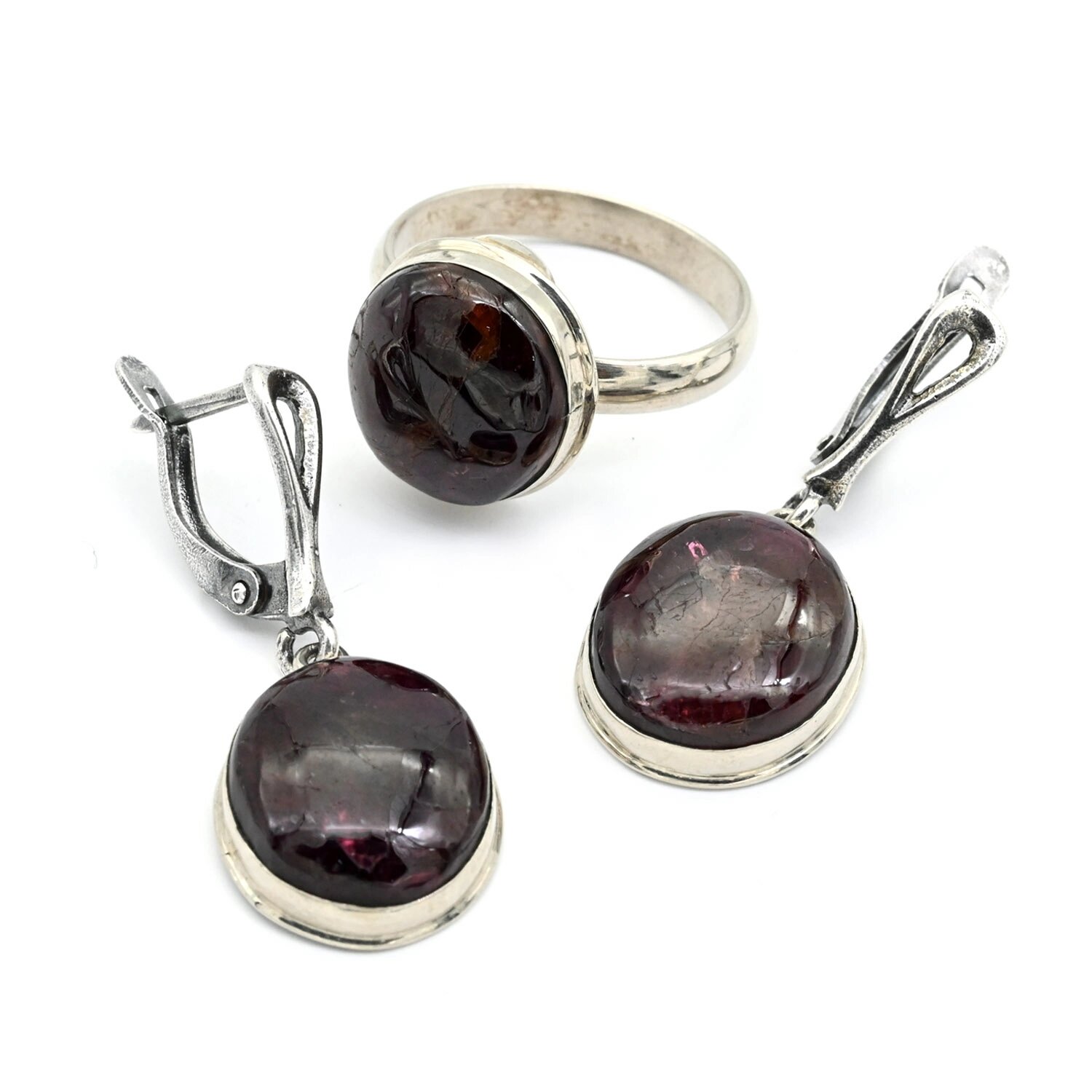 Комплект бижутерии, гранат