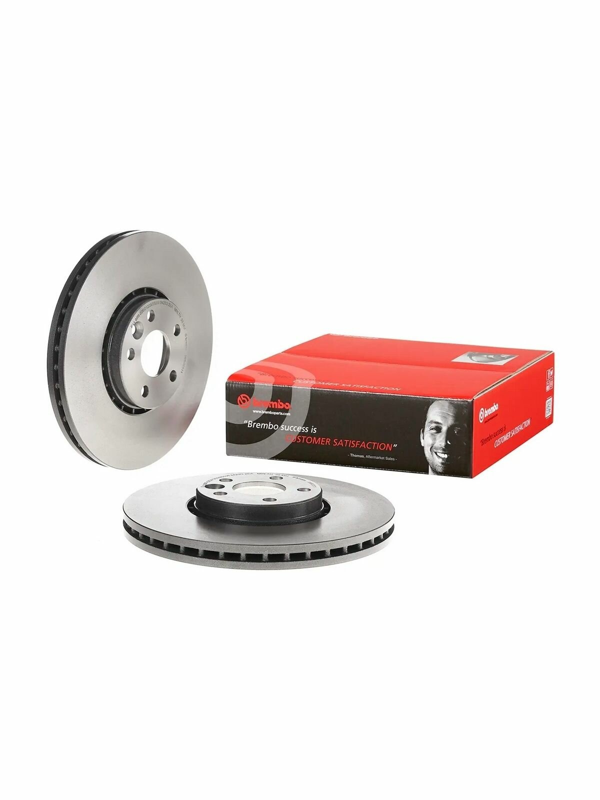 Диск тормозной передний вентилируемый PVT BREMBO 09B02511 для Volvo XC60 1