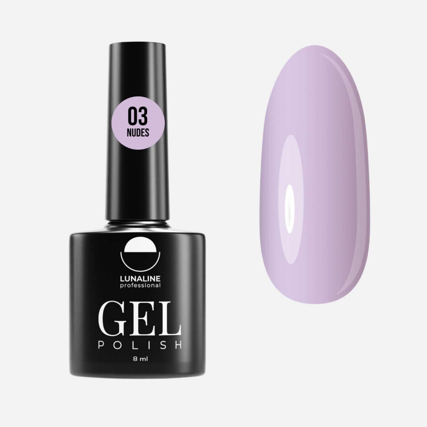 Гель-лак LunaLine Нюдс №03 8 мл нюдовая коллекция, без эффекта