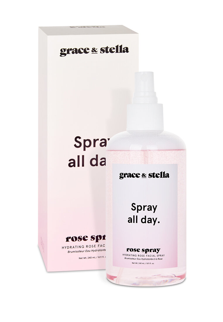 Спрей Grace & Stella Hydrating Rose Sprey, увлажняющий, для всех типов кожи, 240мл
