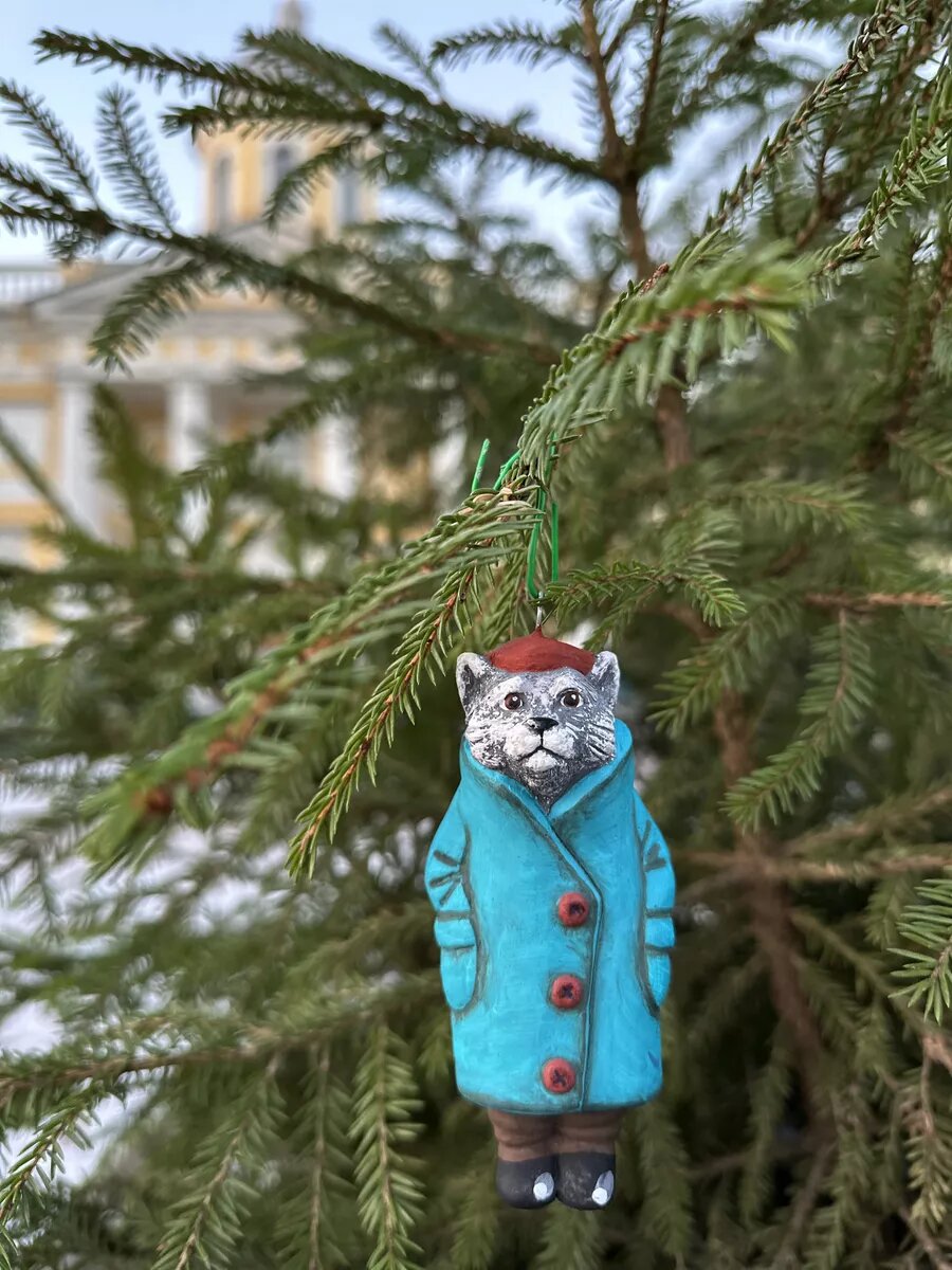Елочная игрушка новогодняя Кот
