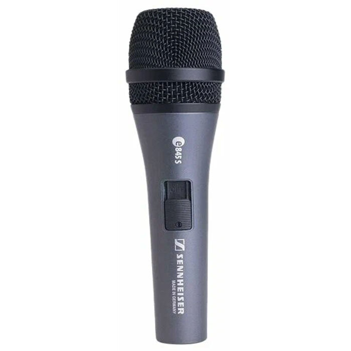 Проводной вокальный микрофон Sennheiser e845-S зажим для стойки динамический металл - Canon XLR-3 чехол