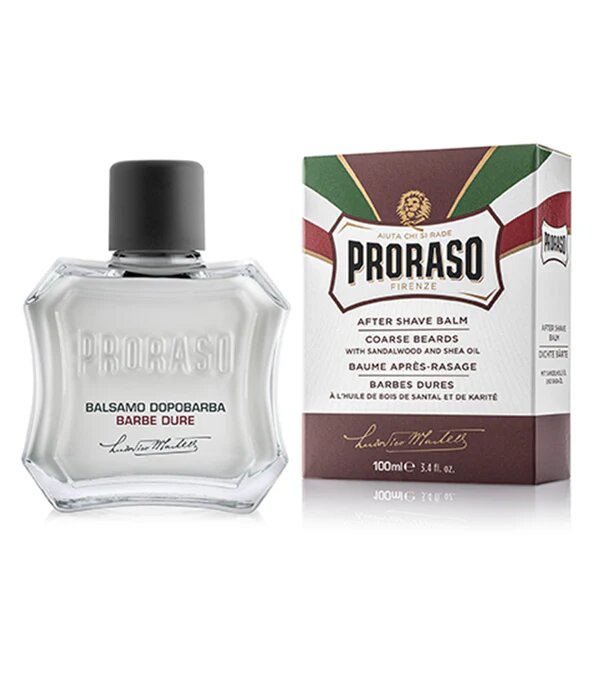 PRORASO Бальзам После Бритья Жесткой Щетины SANDALWOOD & SHEA OIL (Сандал и Масло Ши), 100 мл