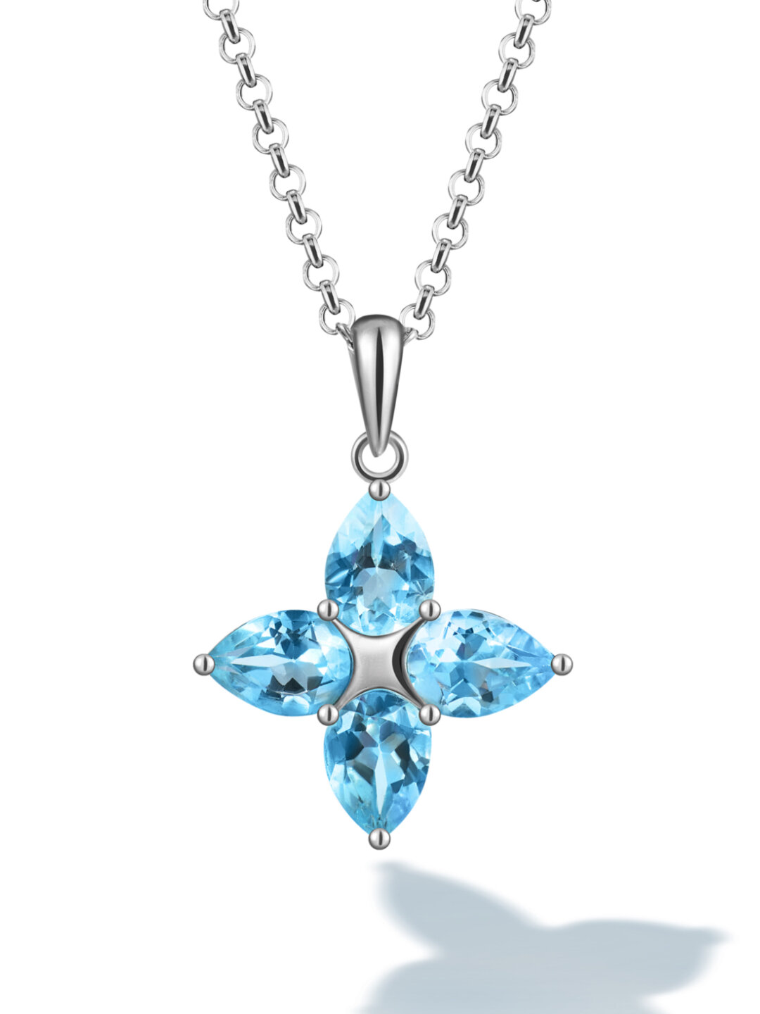 Подвеска, серебро, 950 проба, топаз