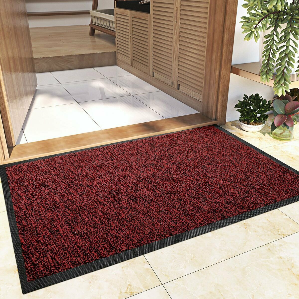 Ковер для прихожей DEXI, ковер пушистый 120 на 180 мягкий, коврик придверный резиновый, нескользящий