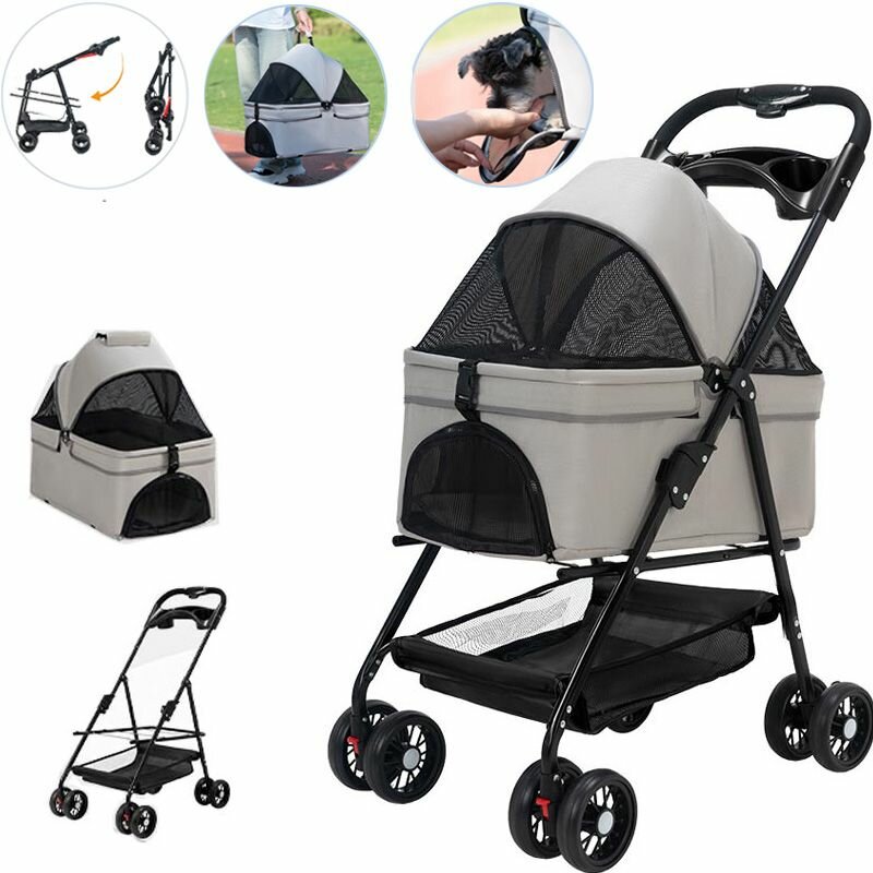 Съемная легкая прогулочная коляска для домашних животных , подходит для маленьких и средних собак и кошек(20 кг). Инвалидная коляска (тележка) -lj