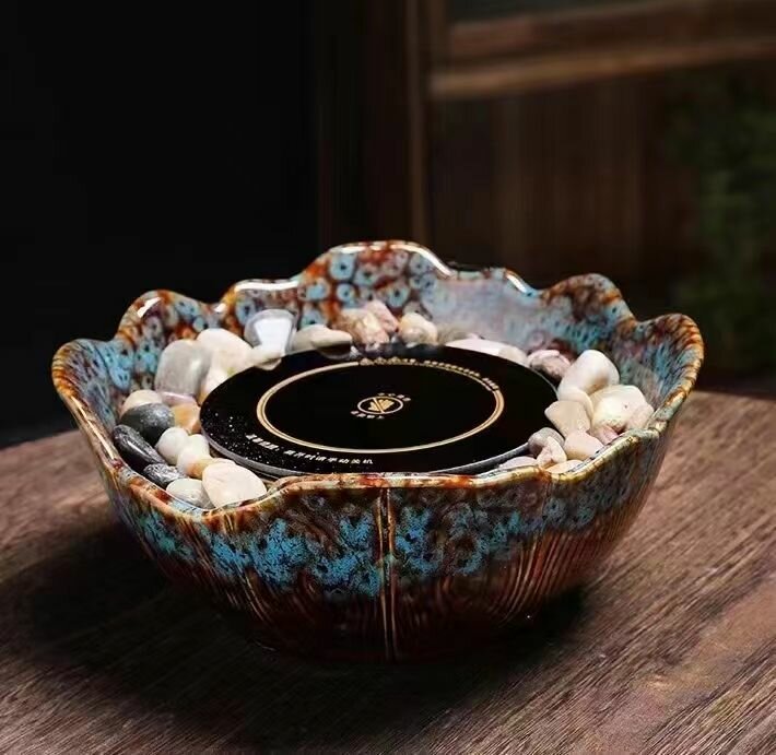 Бытовая круглая плита чайная крытая электрическая керамическая -lj