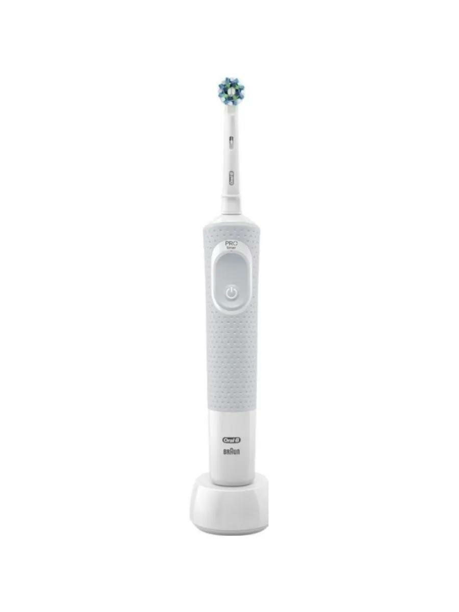 Электрическая зубная щетка Oral-B "Vitality Easy Clean", серая, с таймером, круглая головка