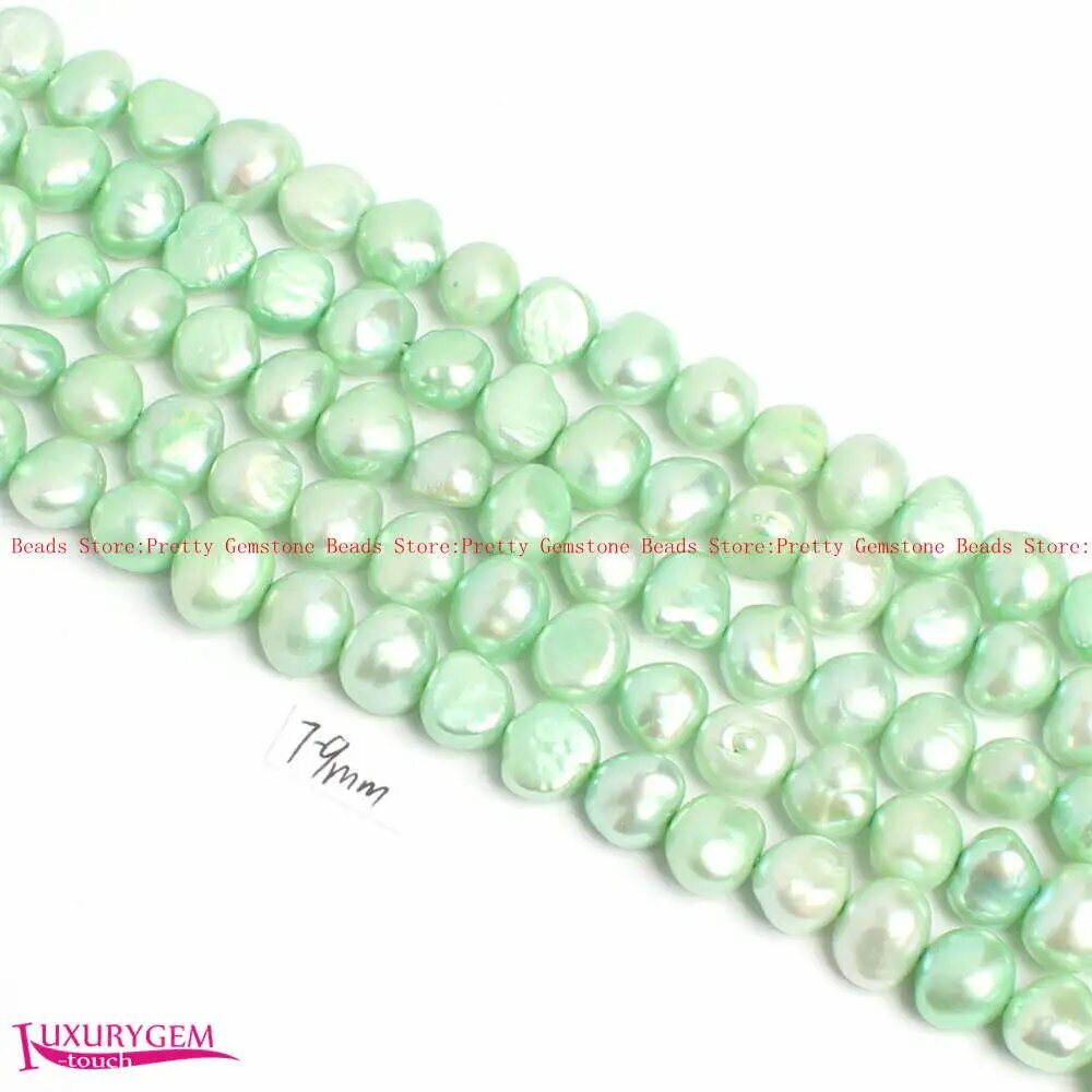 Незакрепленные бусины из натурального жемчуга IUXURYGEM-TOUCH Изумрудный, Light Green