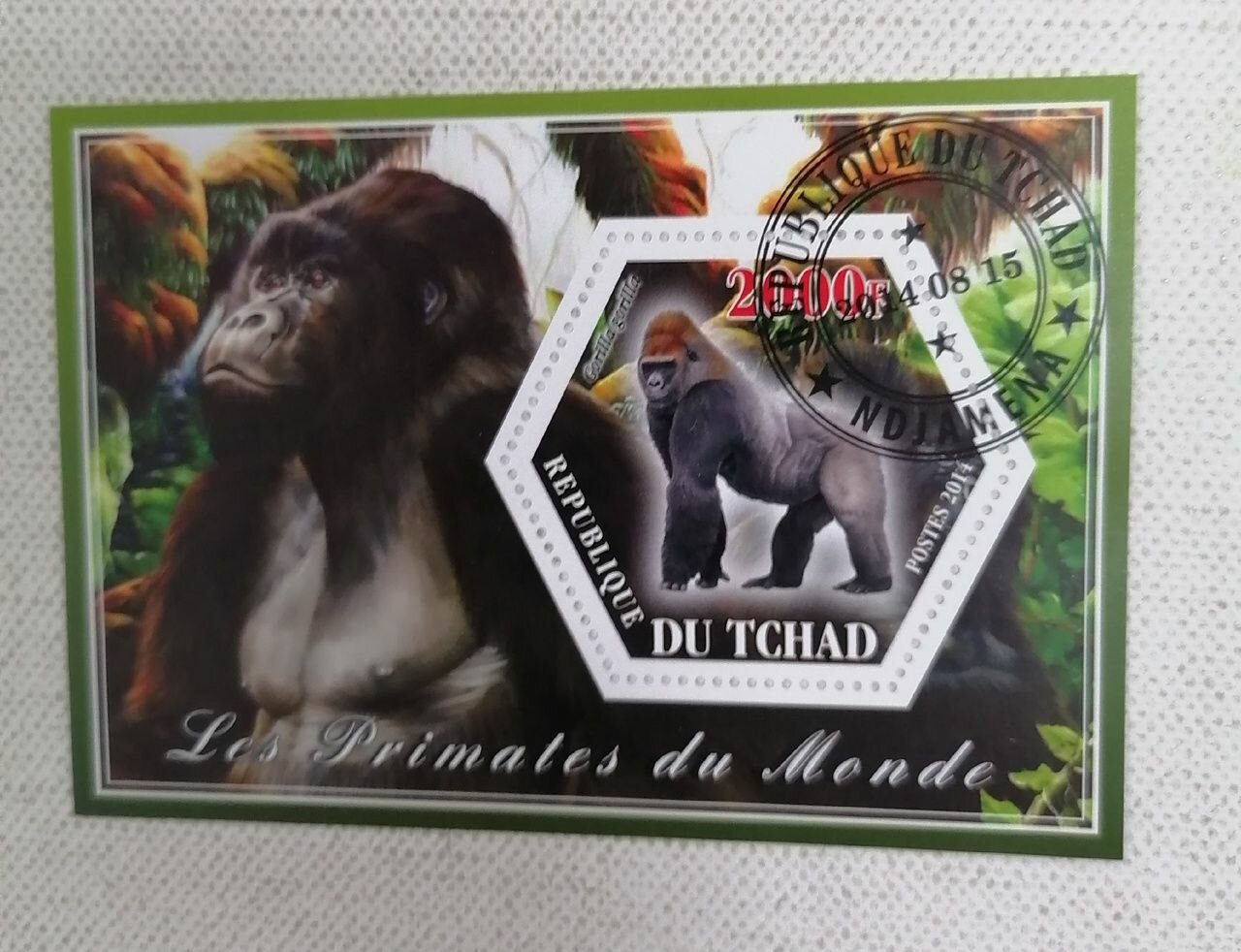 Чад марка "Гориллы" 2014 года UNC