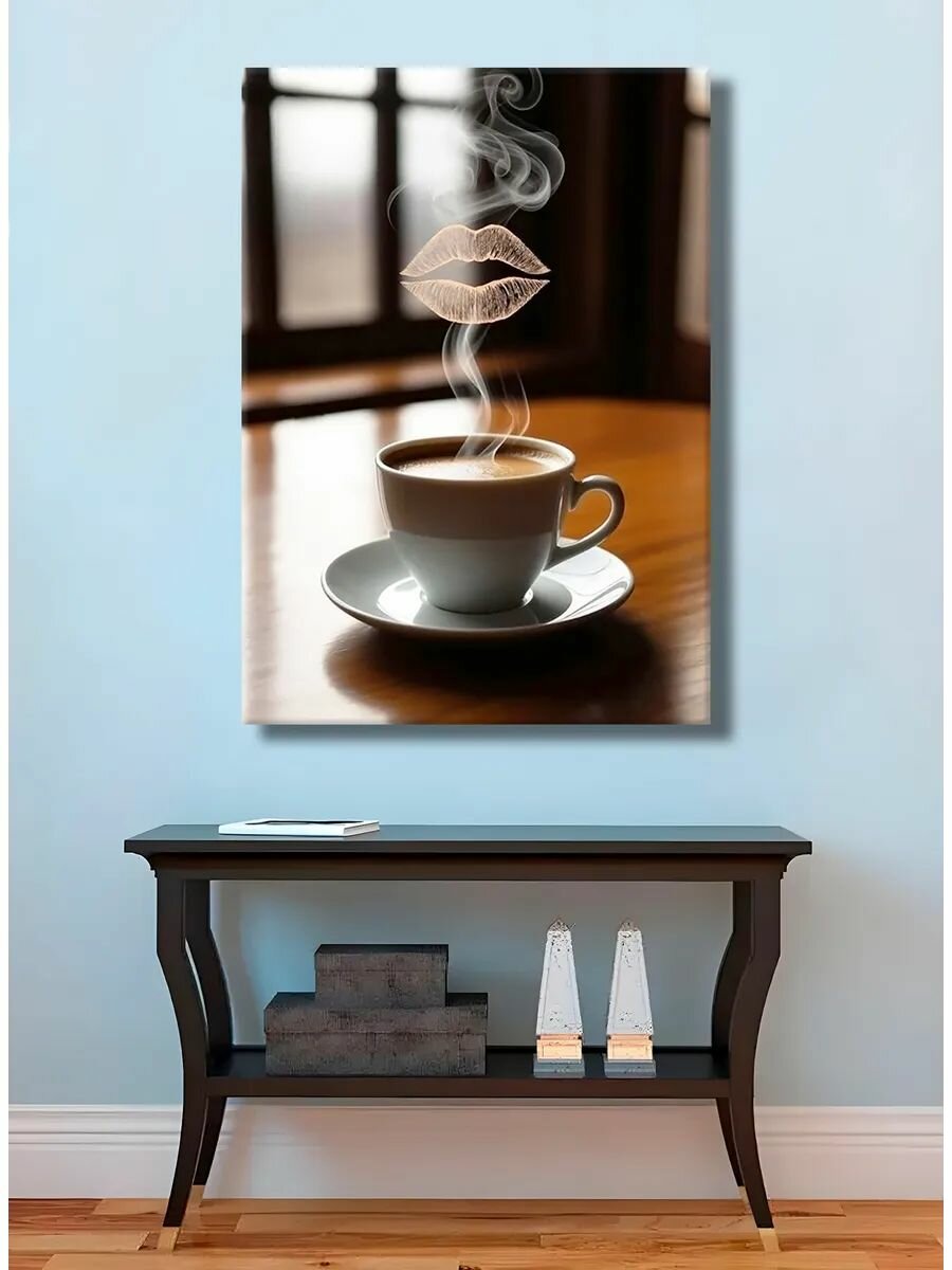 Картина "Кофе поцелуй", интерьерная 50х70см 1шт.