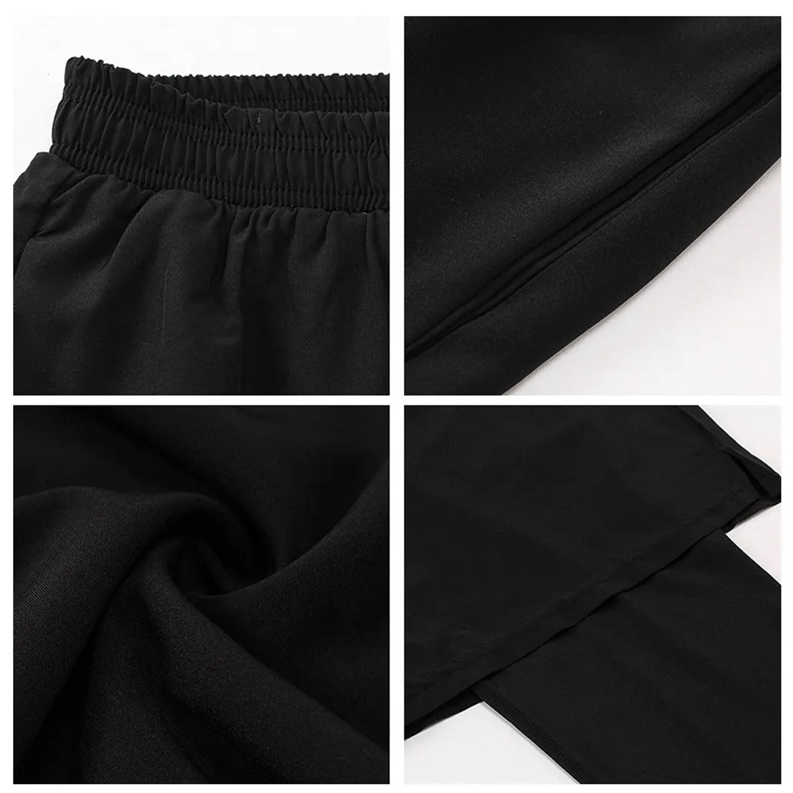 Мужские спортивные леггинсы 2 в 1, брюки для бега, эластичные быстросохнущие тренировочные брюки с карманами для занятий спортом на открытом воздухе, черный, черный, XL