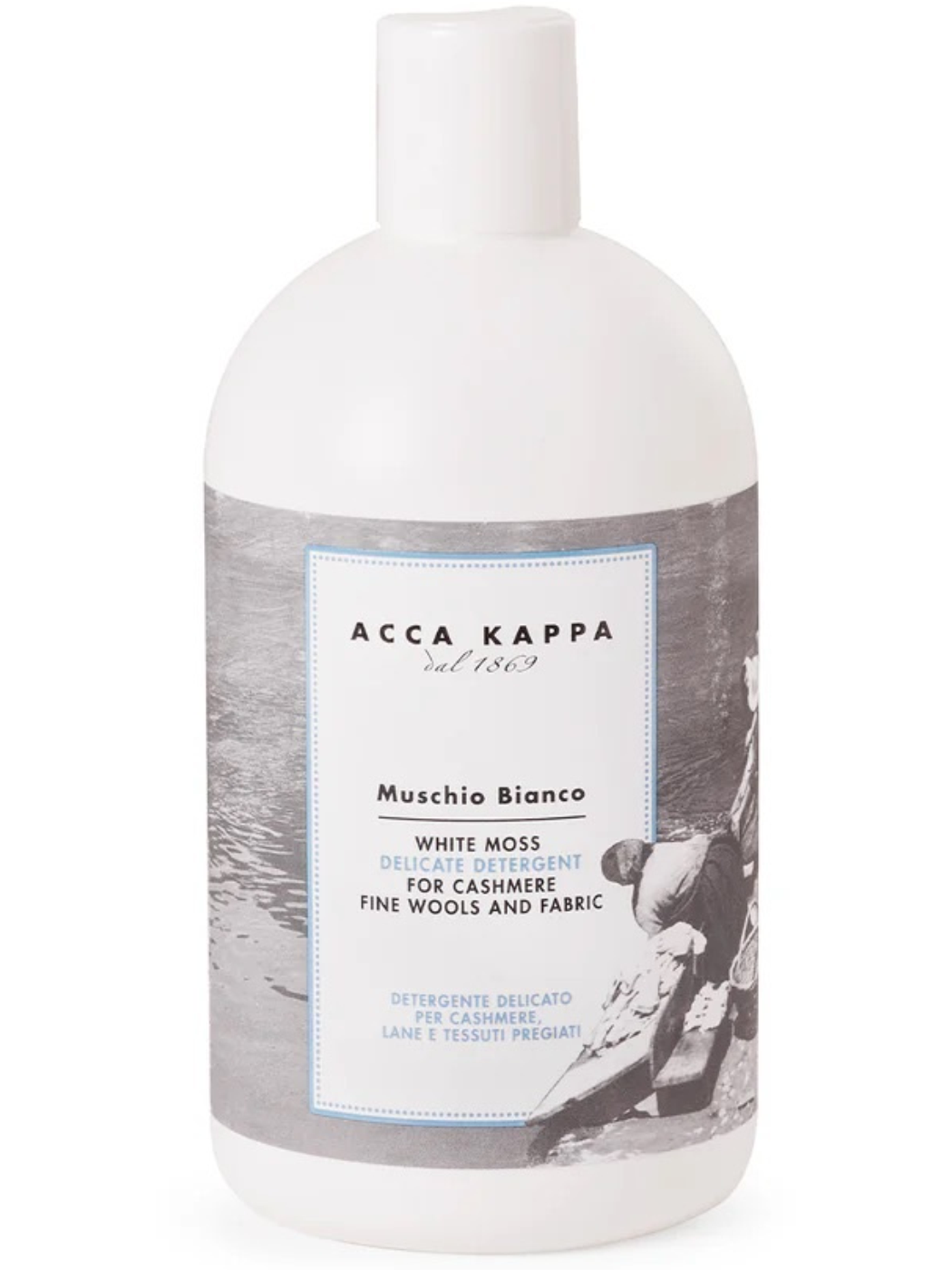 ACCA KAPPA Жидкость для Стирки Одежды из Деликатных Тканей MUSCHIO BIANCO (Белый Мускус), 500 мл
