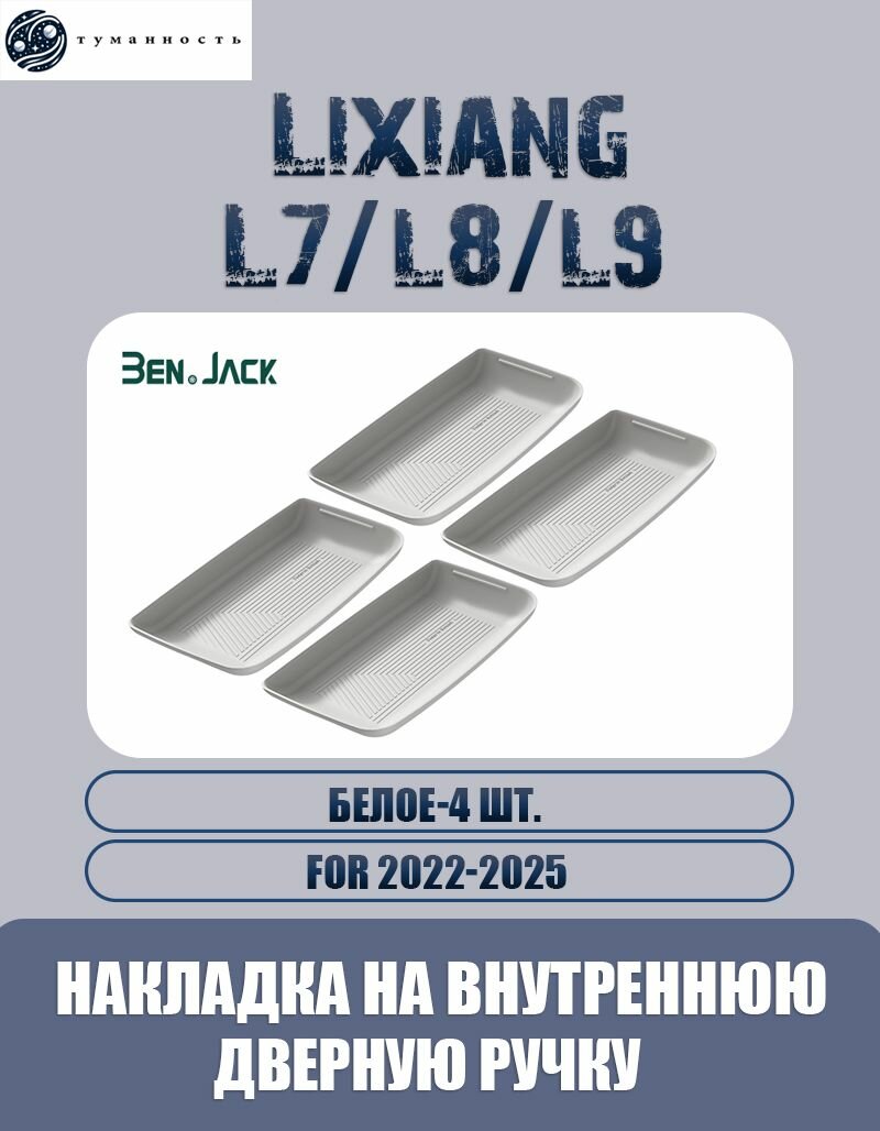 Силиконовые накладки на внутреннюю дверную ручку Lixiang L7 L8 L9 — коврик в дверную карту для хранения ключей и защиты в авто