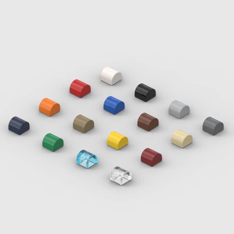 Самоблокирующиеся пластиковые блоки для строительства Youe Shone 50 шт. Dark red