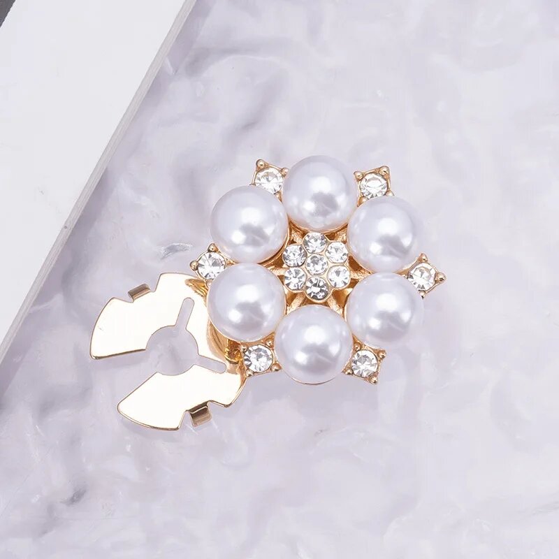 Кристальные пуговицы-клипсы для одежды 2pcs, Style 03