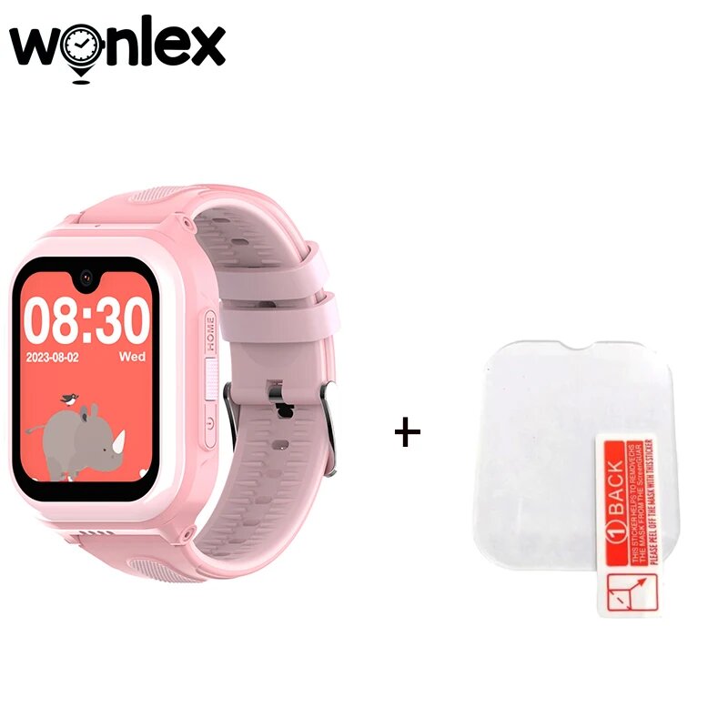 Wonlex KT31-X2 детские умные часы 4G розовые с защитной пленкой