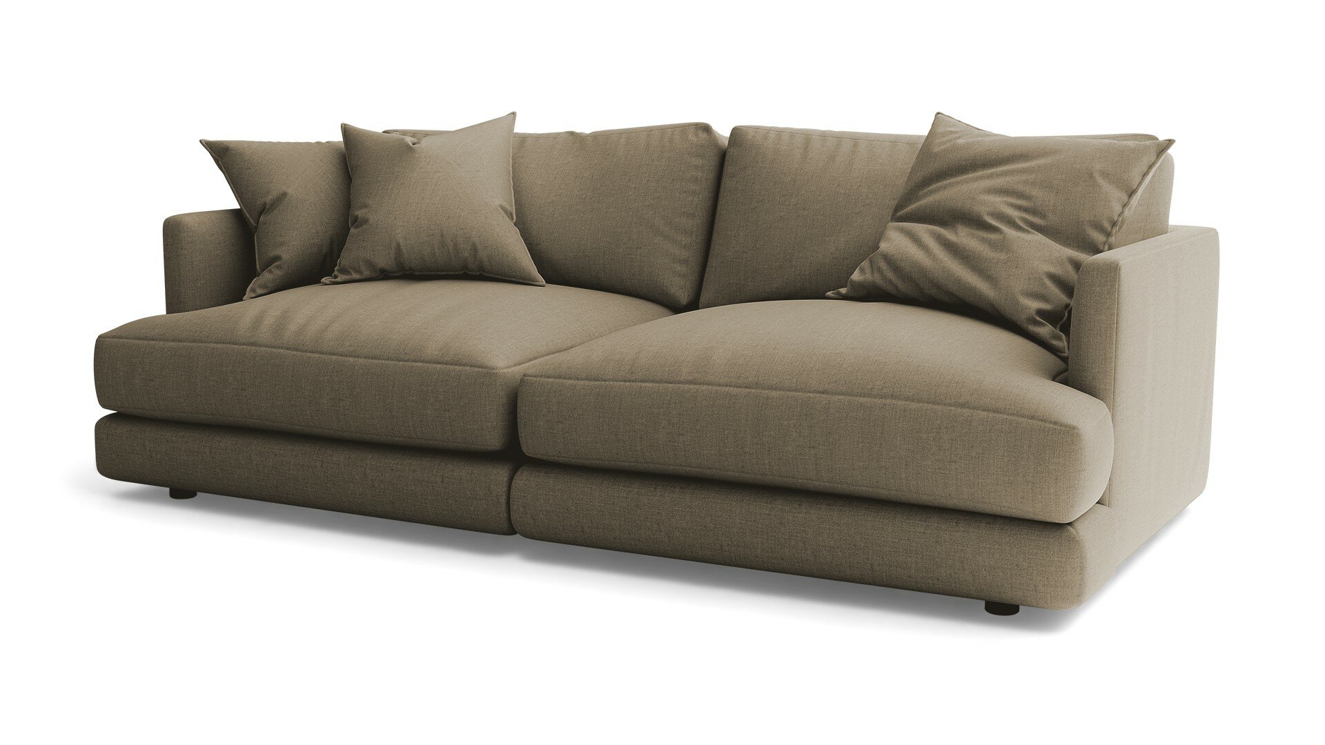 Диван Ибица 2 Strong 04 NEW 212x105x87 см, коричневый Рогожка, еврокнижка GOODFORM