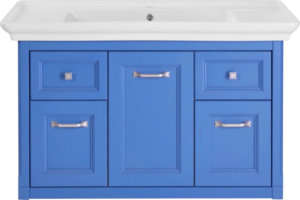 Тумба с раковиной синий матовый 105,8 см ASB-Woodline Толедо