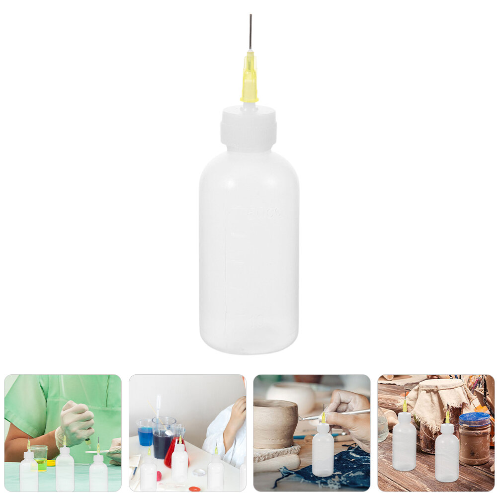Точные прозрачные пластиковые дозаторы с игольчатым наконечником для клея, 50 мл, 4 штуки