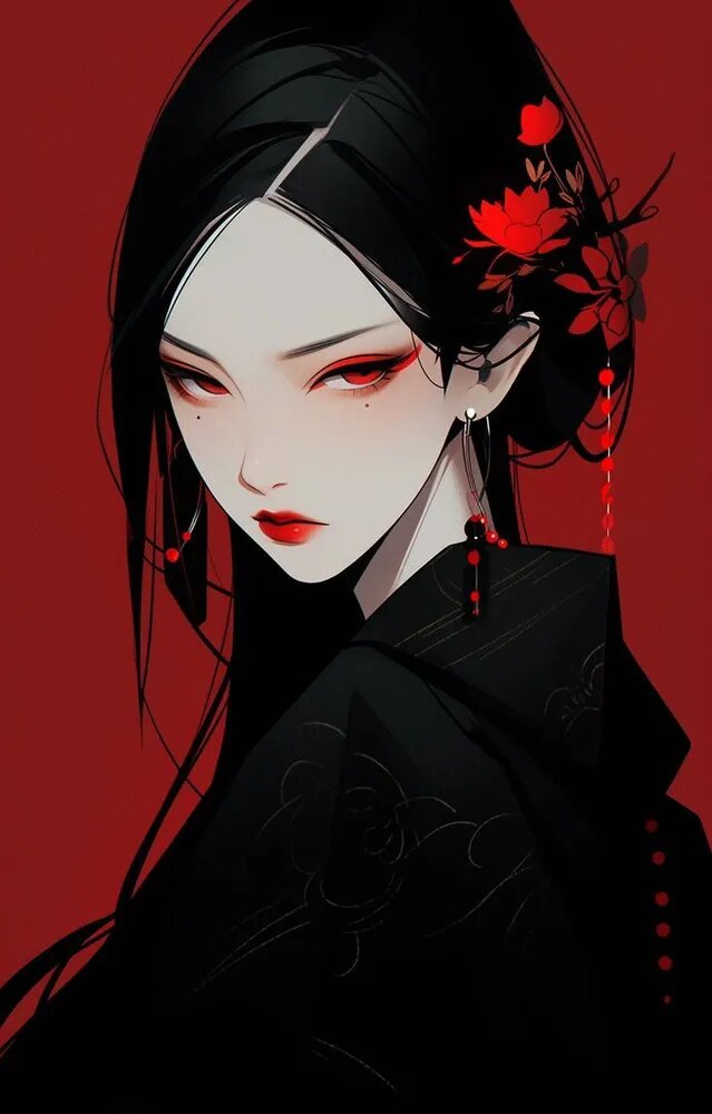 Алмазная Картина "Японский Самурай" 5D Круглый Бриллиант 40х50 См.