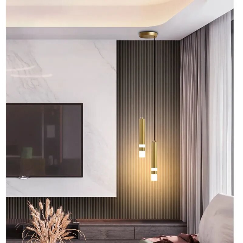 Black-3 heads chandelier, adjustable wire 1 meter, 10W per head, AC100-240V, Acrylic + Aluminum — фото 1