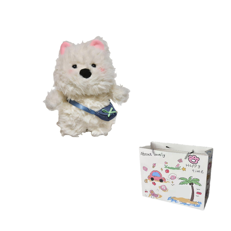 Плюшевая кукла унисекс ROUERXIONG West Highland White Terrier, West Highland Puppy (Backpack Style), 35CM EU