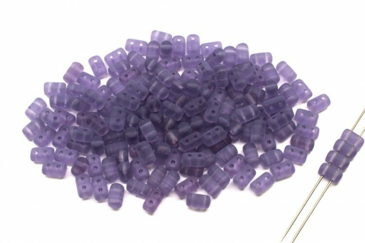 Бусины Rulla 3х5мм, отверстие 0,8мм, цвет 20500/84110 Tanzanite матовый, 711-059, 10г (около 100шт)
