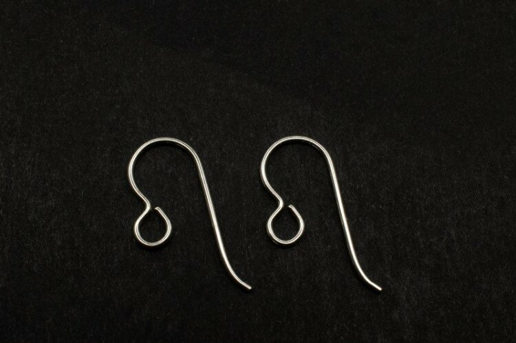 Швензы-крючки TierraCast 20х9мм, отверстие 3мм, цвет серебро, 90-1170-01, 1 пара